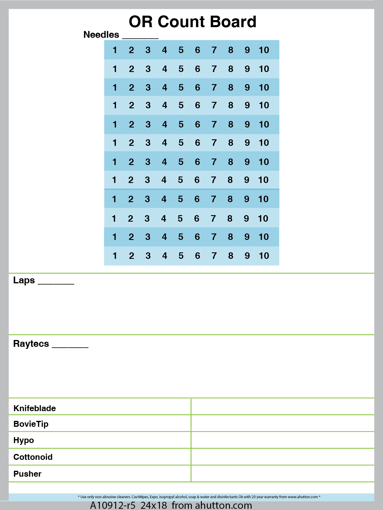 Layouts for Operating Rooms, Counts and Surgery